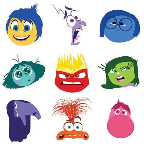 Inside Out 2 Character Faces Png Zip File 3000x3000 Px With Nostalgia