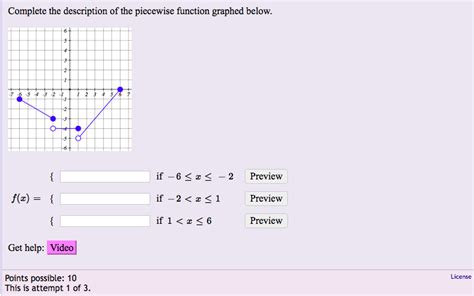 Solved Complete The Description Of The Piecewise Function