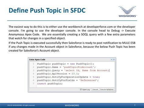 ppt salesforce push topic notification powerpoint presentation free