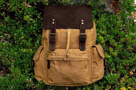 Rugged Waxed Canvas Backpack Latvia Eiken Shop