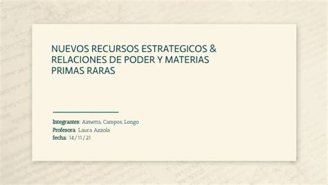 Recursos Estrategicos Y