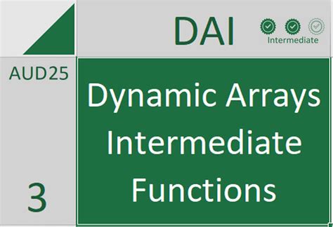 Dynamic Arrays Intermediate Functions 2025