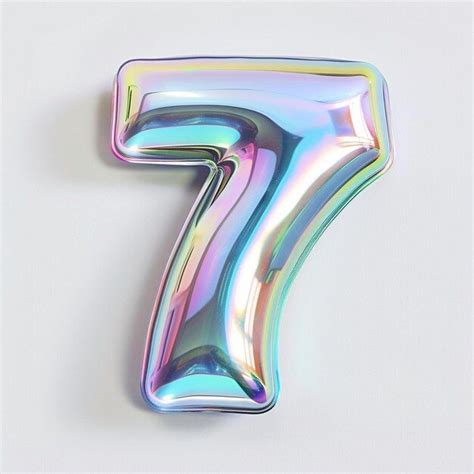 Premium Photo Numerical Number Seven In Creative Digital Art Style