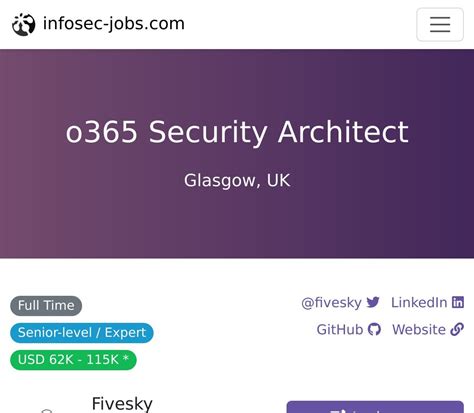 Hiring O365 Security Architect In Glasgow Uk Rinfosecjobs