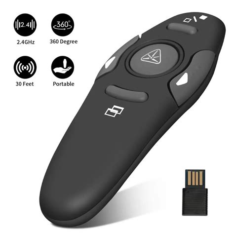 Wireless Presenter RF 2 4GHz USB Presentation PowerPoint Clicker PPT Remote Control Pointer
