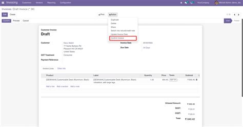 How To Add A Button Inside Action Menu In Odoo 15