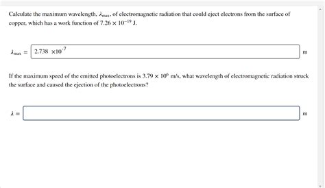 Solved Calculate The Maximum Wavelength Max Of Chegg Com