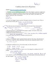 Understanding Confidence Intervals For Proportions Interactive Course Hero