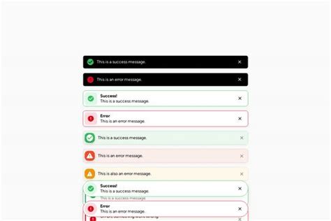 Success Messages And Error Messages Webflow Templates Success