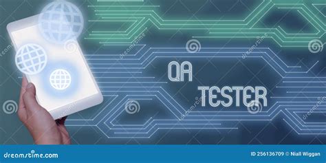 Text Sign Showing Qa Tester Word Written On Quality Assurance Of An On Going Project Before