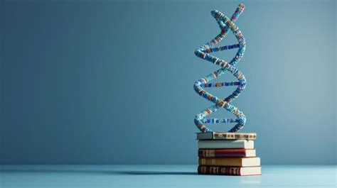 Premium Photo Book Dna Helix In Library