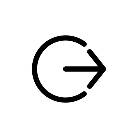 Sign Out Logout Exit Symbol Icon In Line Style Design Isolated On White Background Editable