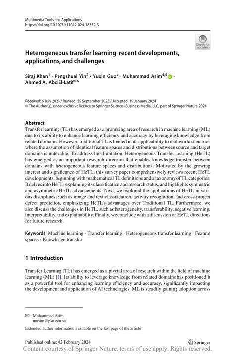 heterogeneous transfer learning recent developments applications and