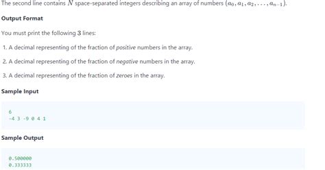 Plus Minus Hackerrank Solution In C