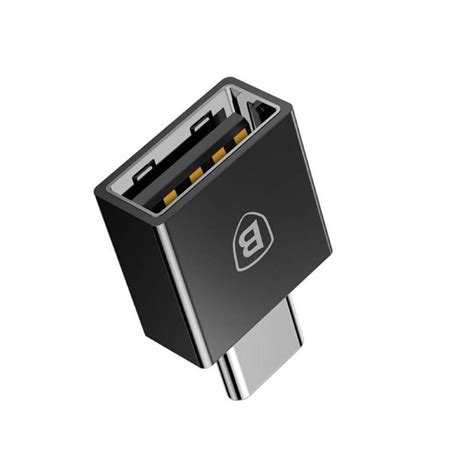 Buy Baseus Converter Adapter Usb Male To Type C Female Black Smartdeal