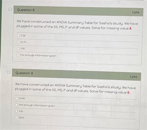 solved use the following table to answer questions