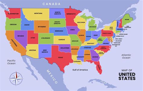 Political Map Of United States Of America Palacelearning Usa Map