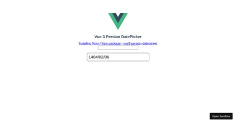 Vue3 Persian Datepicker Forked Codesandbox