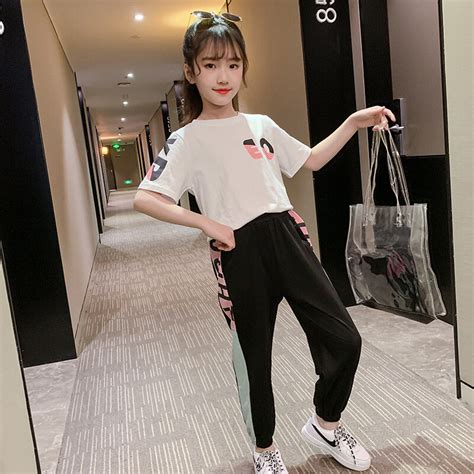 어린이 의류 세트 어린이 여름 가을 소녀 복장 스포츠 정장 세트 3 13y 어린이 학교 옷 십대 소녀 활동복 어린이 의류