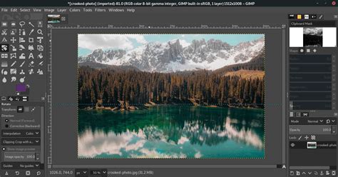 How To Straighten A Photo With GIMP
