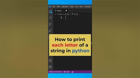 How To Print Each Letter Of A String In Python Shorts Youtube