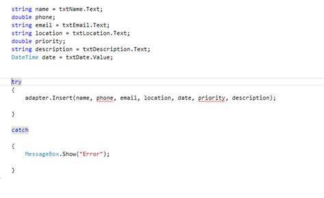Solved I Am Trying To Add Fields From A Form To A Database Chegg Com