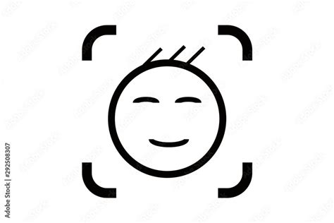 Face Id Icons Facial Recognition System Signs Facial Recognition