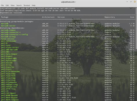 how to install mariadb 10 6 on fedora 35