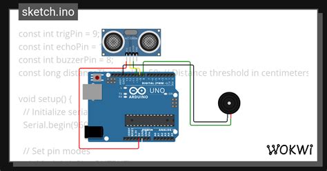 Ultrasonic Distance Sensor And Buzzers Wokwi Esp32 Stm32 Arduino