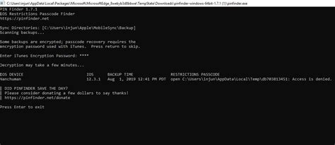 pinfinder does not give me the pin and instead says access is denied