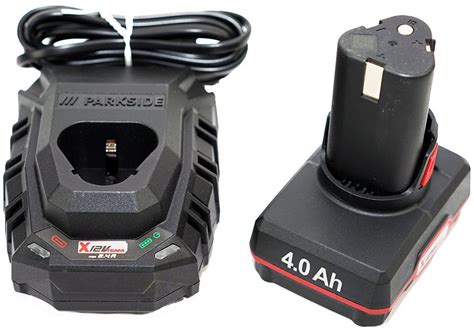 Parkside 12v 1x 4ah 4 Ah Akku Papk 12 B4 1x 2 4a Ladegerät Plgk 12 A3 Akku 12 V