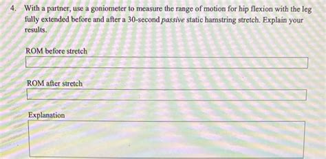 Solved With A Partner Use A Goniometer To Measure The Range Chegg Com