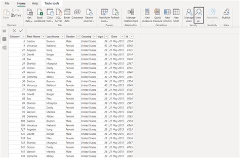 Power Bi Hiding Tables Columns And Fields From Power Pivot