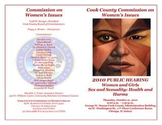 2010 Women And Girls Sex And Sexuality Health And Harms Public Hearing Program PPT