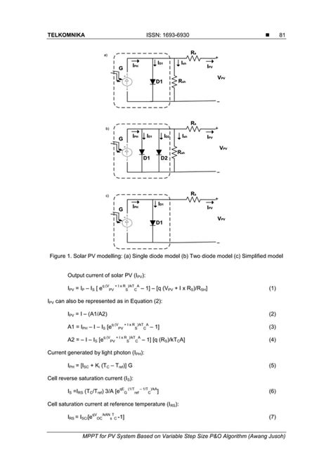 Mppt For Pv System Based On Variable Step Size Pando Algorithm Pdf