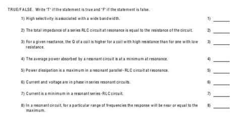Solved Write T If The Statement Is True And P If The Chegg Com