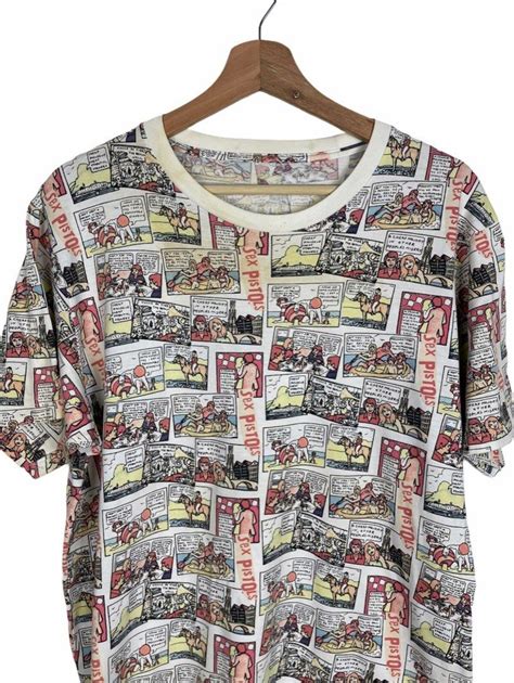 Sex Pistols Comic Strip All Over Print 2016 Tee Mens Fashion Tops
