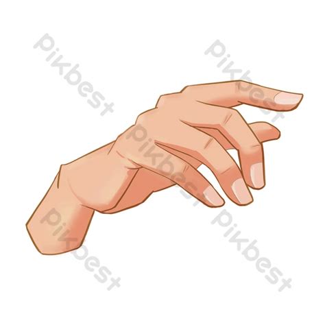 손 제스처 만화 일러스트 레이 션을 제기 일러스트 Png Psd 무료 다운로드 Pikbest
