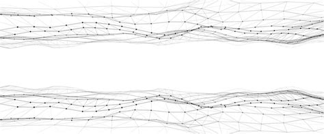 Premium Vector Dynamic Double Wave With Connected Dots And Lines On A