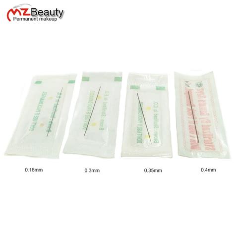 아구자 멸균 일회용 문신 바늘 영구 화장 기계 R1 문신 바늘 직경 018mm 025 03mm 035mm 0