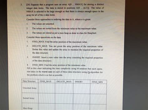 Solved 3 120 Suppose That A Program Uses An Array A O