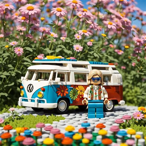 Groovy 60s Lego Hippie Ai Generated Artwork Nightcafe Creator