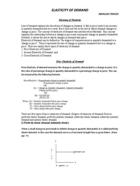 elasticity of demand pdf demand price elasticity of demand