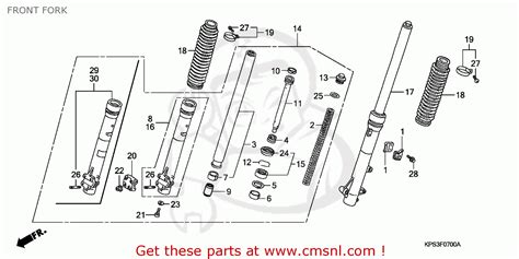 51580kpsa11 Fork Sub Assyl F Honda Buy The 51580 Kps A11 At Cmsnl