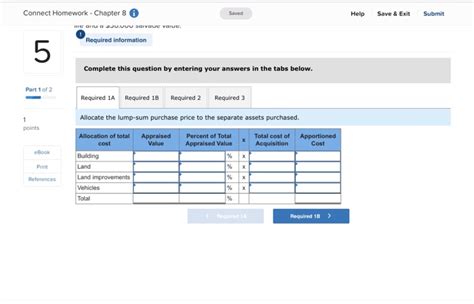 Solved Connect Homework Chapter 8 Saved Help Save And Exit
