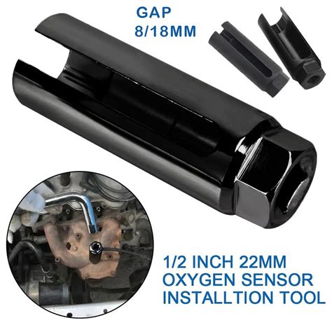 12 22mm O2 Oxygen Sensor Socket Drive Disassembly Remover Removal Tool With Hole Window Wire