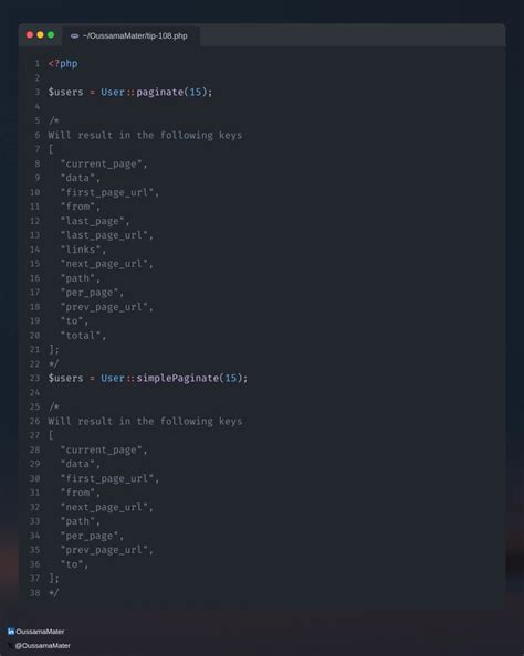 learn about laravel s simple paginate method oussama mater posted
