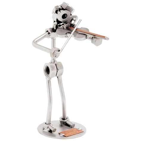 Violinist Skøn Gave Til Musikalsk Hjem Se Metalfigur 17 Cm
