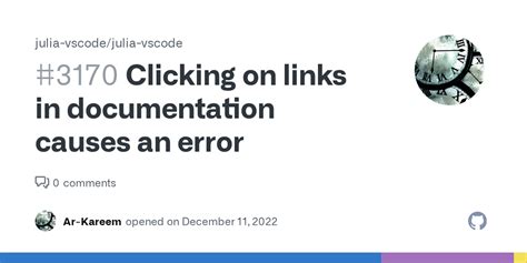 Clicking On Links In Documentation Causes An Error · Issue 3170