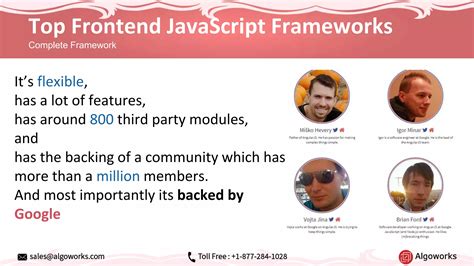 Top 5 Javascript Frameworks For Web And Mobile App Development Ppt